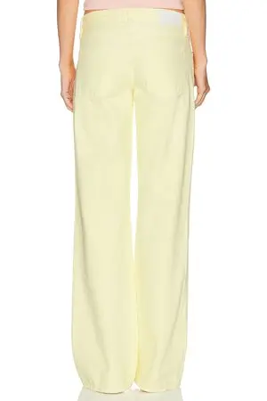 FRAME The Gray Wide Leg Jeans In Yellow - Limoncello