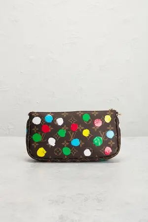 LOUIS VUITTON X Yayoi Kusama Painted Dots Monogram Multi Pochette Accessoires Shoulder Bag