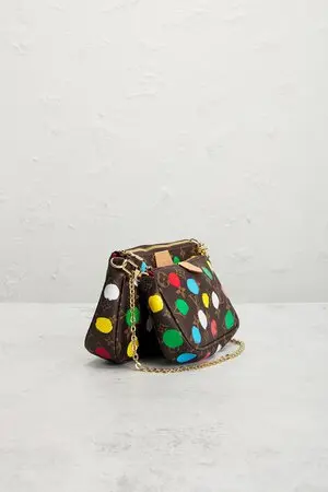 LOUIS VUITTON X Yayoi Kusama Painted Dots Monogram Multi Pochette Accessoires Shoulder Bag