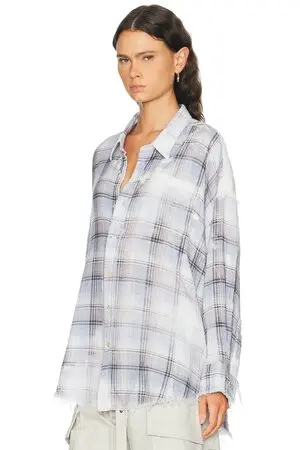 R13 Shredded Seam Drop Neck Shirt
