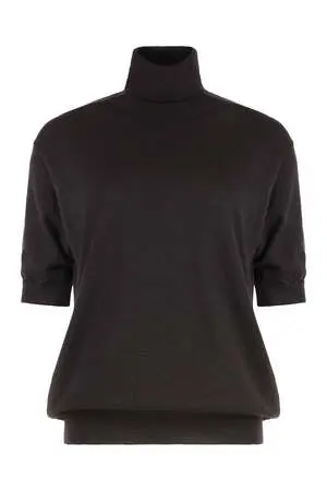 Prada Ribbed Cashmere Turtleneck Sweater - Brown