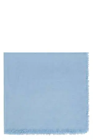 Gucci Gg Motif Wool-silk Blend Scarf 125x125 Cm - Light Blue