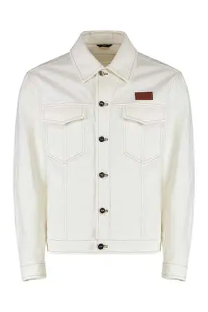 Fendi Cotton Denim Jacket With Flap Pockets
