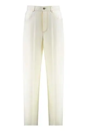 Bottega Veneta Wide-leg Trousers With Contrast Stitching