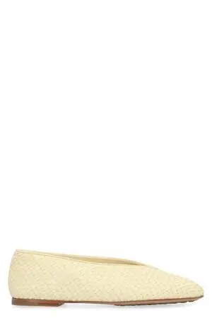 Bottega Veneta Lambskin Woven Ballerina Flats - Yellow