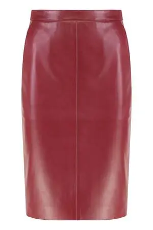SAINT LAURENT Saint Laurent Cassandre Leather Pencil Dress