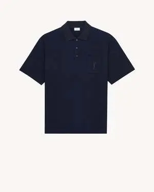 Saint Laurent Polo Shirt With Contrast Polo Panel