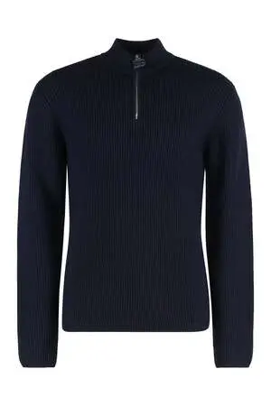 Dolce & Gabbana Virgin Wool Zip-collar Pullover Sweater