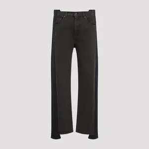 MAISON MARGIELA Spliced Cotton Trousers For - Black