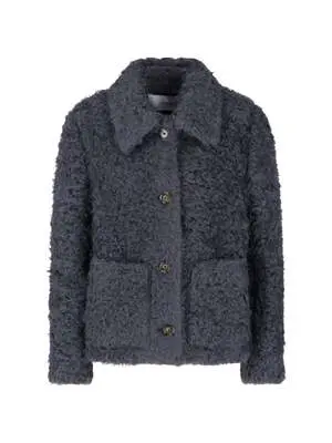 LARDINI Textured Mohair Tailored Jacket