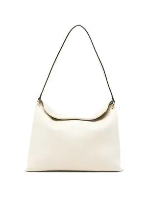 WANDLER Mini Leather Top Handle Bag With Detachable Crossbody Strap - Bianco
