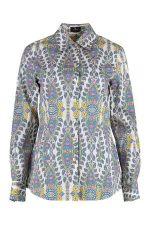 Etro Paisley-print Stretch Cotton Poplin Shirt