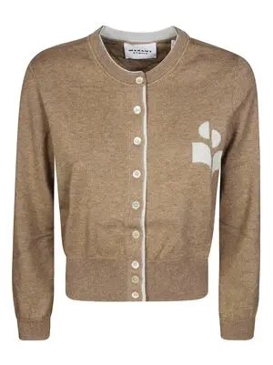 Isabel Marant Étoile Lona-gz Cotton-wool Cardigan - Beige