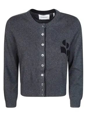 Isabel Marant Étoile Lonagz Wool-cotton Cardigan Sweater - Grigio