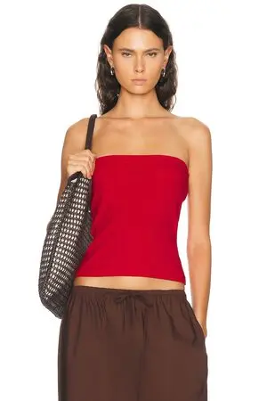 FLORE FLORE Bes Bandeau Top In Red - Apple