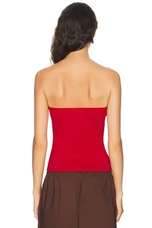FLORE FLORE Bes Bandeau Top In Red - Apple