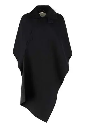 FENDI Fendi Wool Cape With Enveloping Volume And Frog Collar