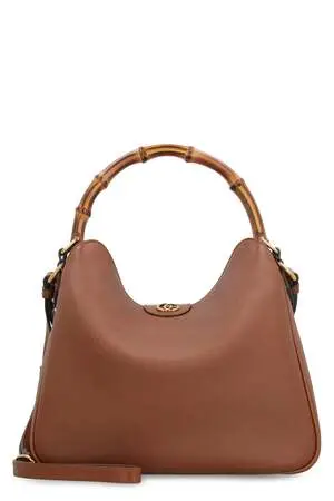 Gucci Diana Mini Grain Leather Shoulder Bag - Brown