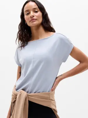 Athleta Seasoft Boat Neck Tee