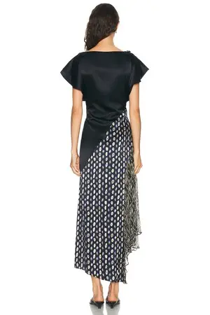 Staud Fawn Silk Dress Black