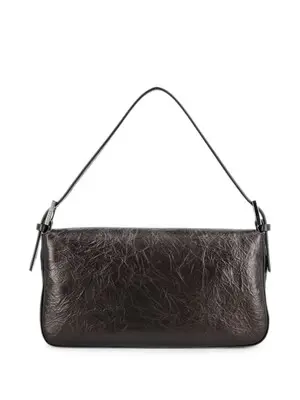 Fendi Baguette Leather Shoulder Bag - Black