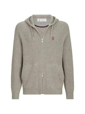 Brunello Cucinelli Logo Cashmere Hoodie