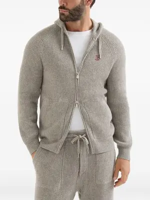 Brunello Cucinelli Logo Cashmere Hoodie