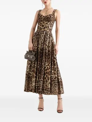 Dolce & Gabbana Leo Print Cotton Dress