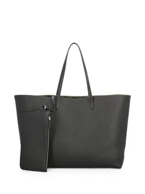 Fendi Roll Medium Leather Tote Bag - Black