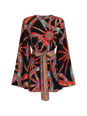 Dolce & Gabbana Carretti Silk Printed Mini Dress