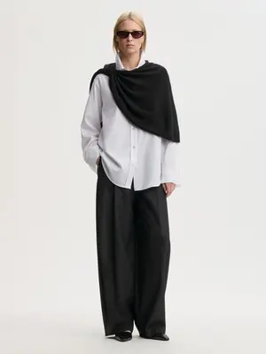 BY MALENE BIRGER Pinne Wool Cape - Black
