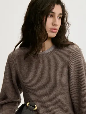 BY MALENE BIRGER Bianca Yak Wool Ribbed Cropped Sweater