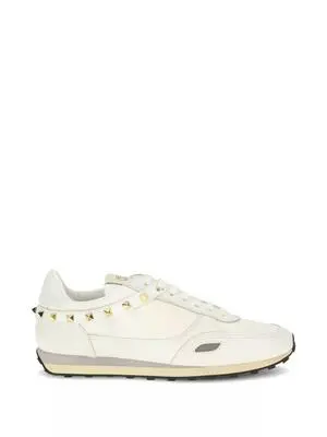 Valentino Garavani Studded Leather And Nylon Sneakers