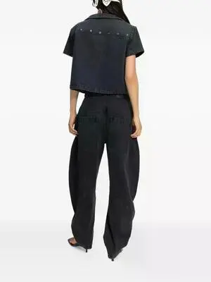 Agua Bendita Vittoria Stud-embellished Shirt - Black