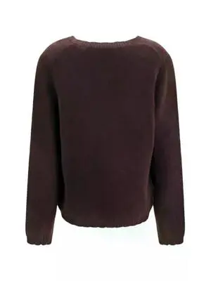 ALLUDE V-neck Ribbed-trim Sweater