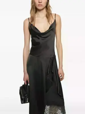Acne Studios Lace-trimmed Ruffled Midi Dress