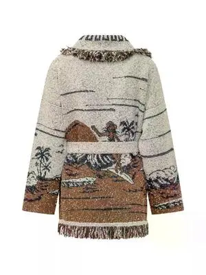 Alanui Fringe-trimmed Belted Cardigan