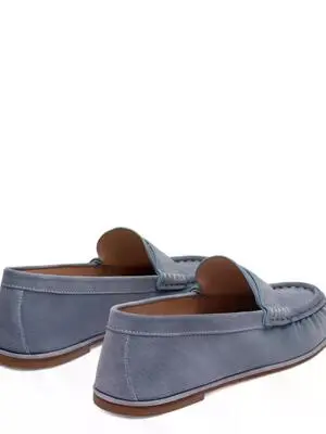 STUART WEITZMAN Spencer Ruched Suede Loafers