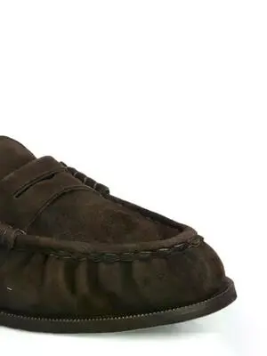 JULIE DEE Suede Slip-on Loafers