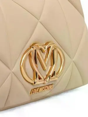 Moschino Quilted Logo-plaque Shoulder Bag