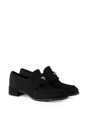 Prada Fabric Loafers - Black