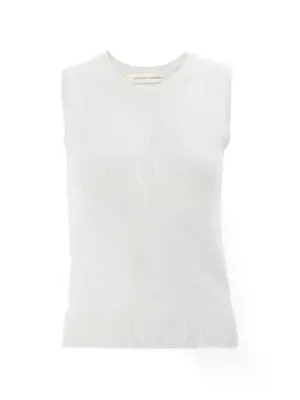 Carolina Herrera Crew-neck Cashmere Top - Neutrals