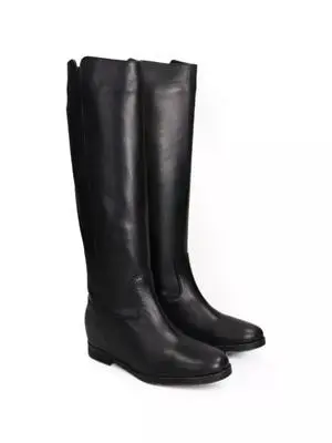 JULIE DEE Round-toe Knee-high Boots - Black