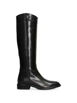 JULIE DEE Knee-high Leather Boots - Black