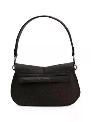 GIANNI CHIARINI Medium Helena Round Ostrich-effect Leather Tote Bag - Brown