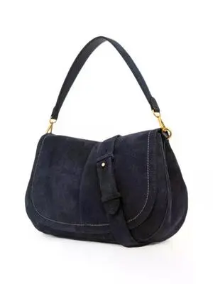 GIANNI CHIARINI Large Helena Suede Shoulder Bag