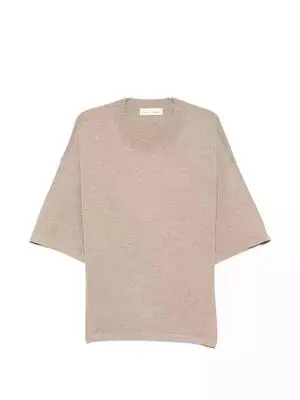 Fear Of God Logo-patch Drop-shoulder T-shirt - Neutrals