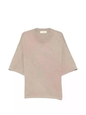 Fear Of God Logo-patch Drop-shoulder T-shirt - Neutrals
