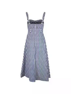 Veronica Beard Aila Gingham-print Midi Dress