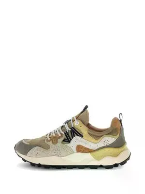 FLOWER MOUNTAIN Yamano 3 Panelled Sneakers - Green